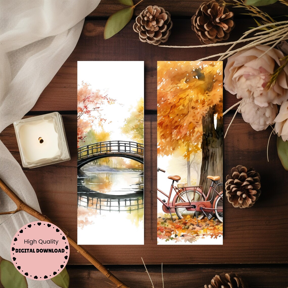 Printable Bookmarks, Digital Bookmarks, Autumn Bookmarks - Etsy