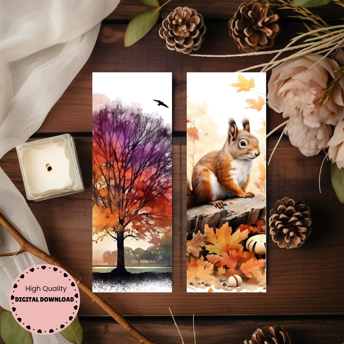 Printable Bookmarks, Digital Bookmarks, Autumn Bookmarks - Etsy