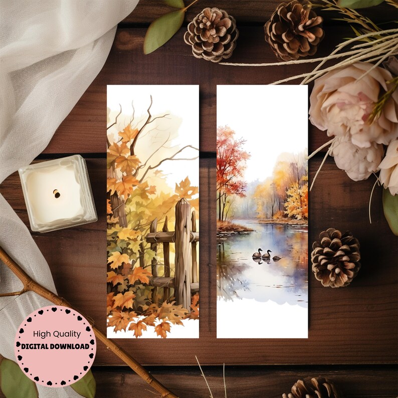 Printable Bookmarks, Digital Bookmarks, Autumn Bookmarks - Etsy