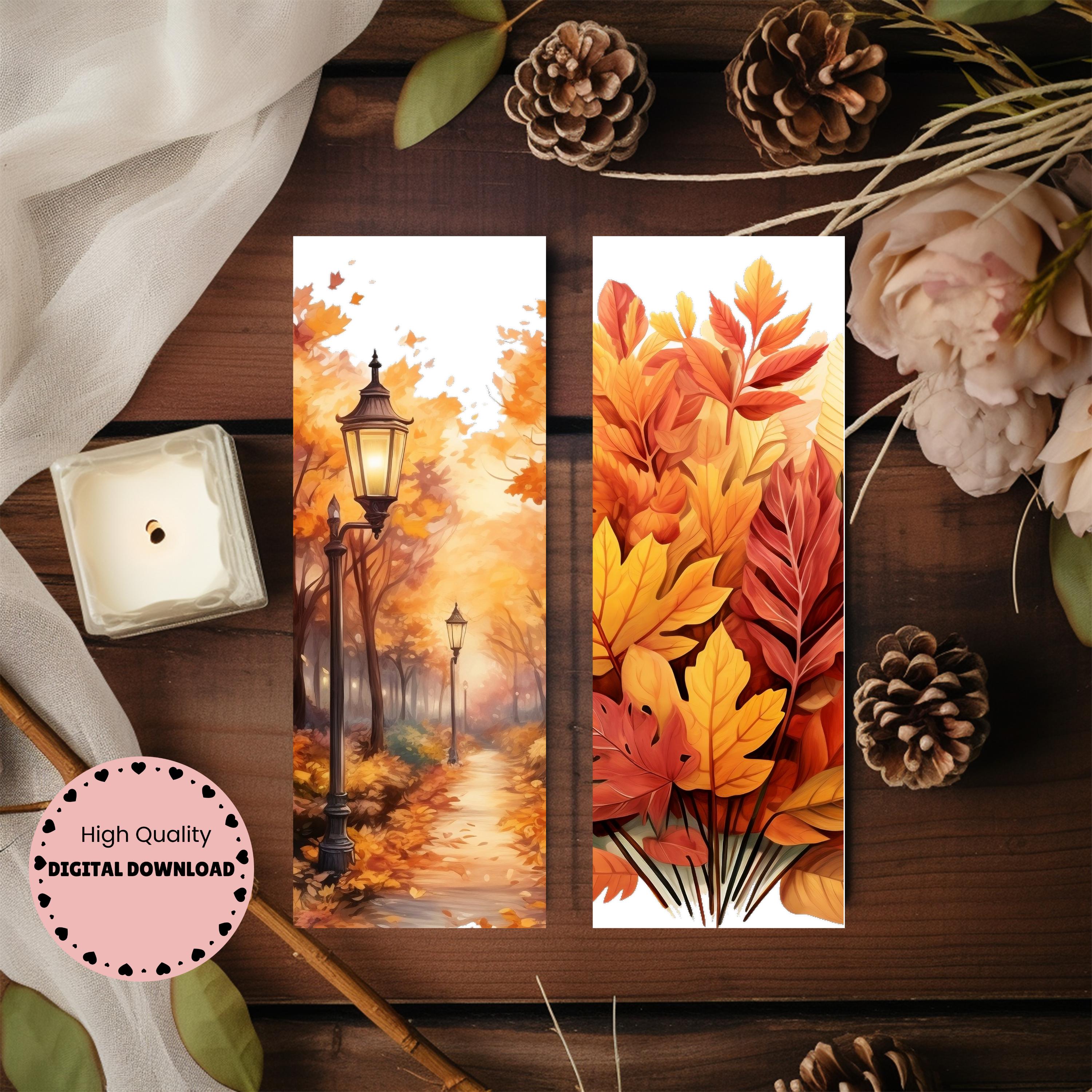 Printable Bookmarks, Digital Bookmarks, Autumn Bookmarks - Etsy