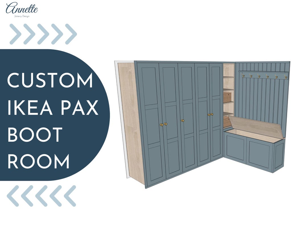 Custom Boot Room Interior Design, 3D Wardrobe, Boot Wardrobe, IKEA Pax ...