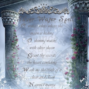 SILVER Water SPELL Page, Instant Download Fairy Glamerie, Book of ...