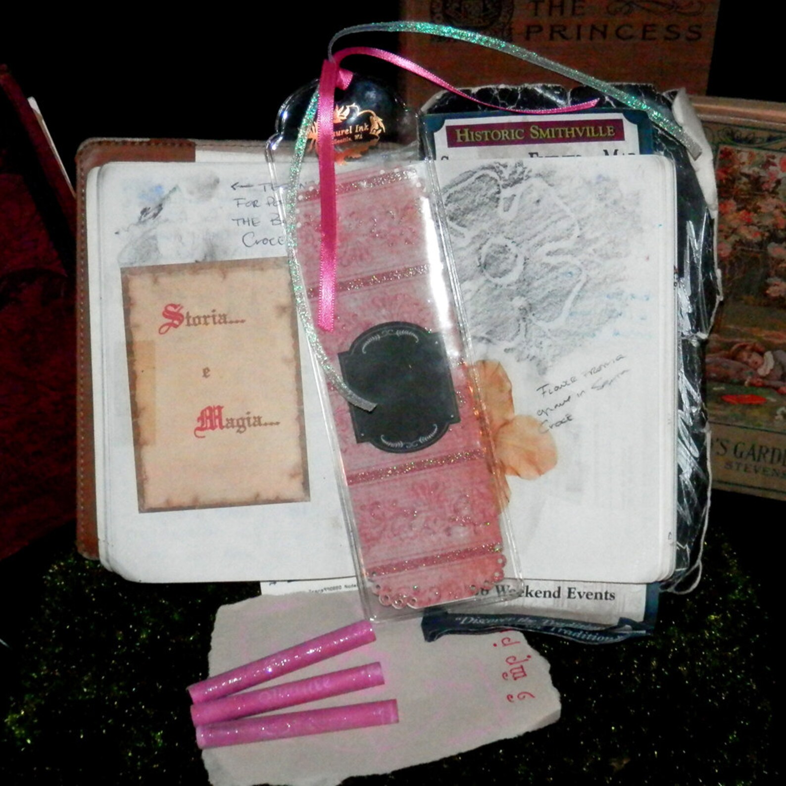 PINK Sigil CHALK Etched and BOOKMARK Handmade, Fairy, Pagan, Ritual ...
