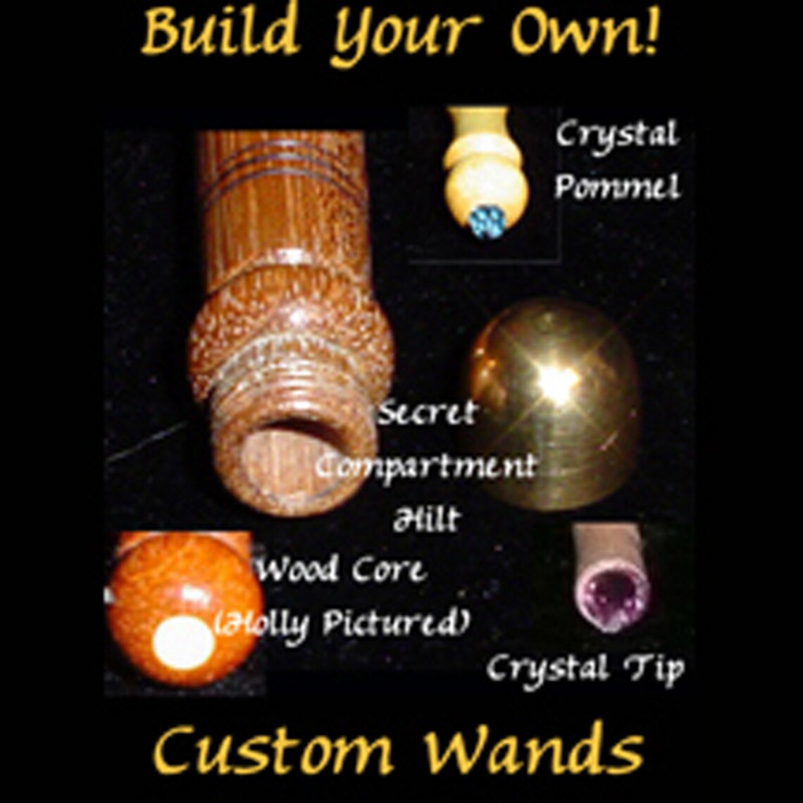 Woodburn Add-on Magic Wand CUSTOM LARGE Embellishment Pagan - Etsy