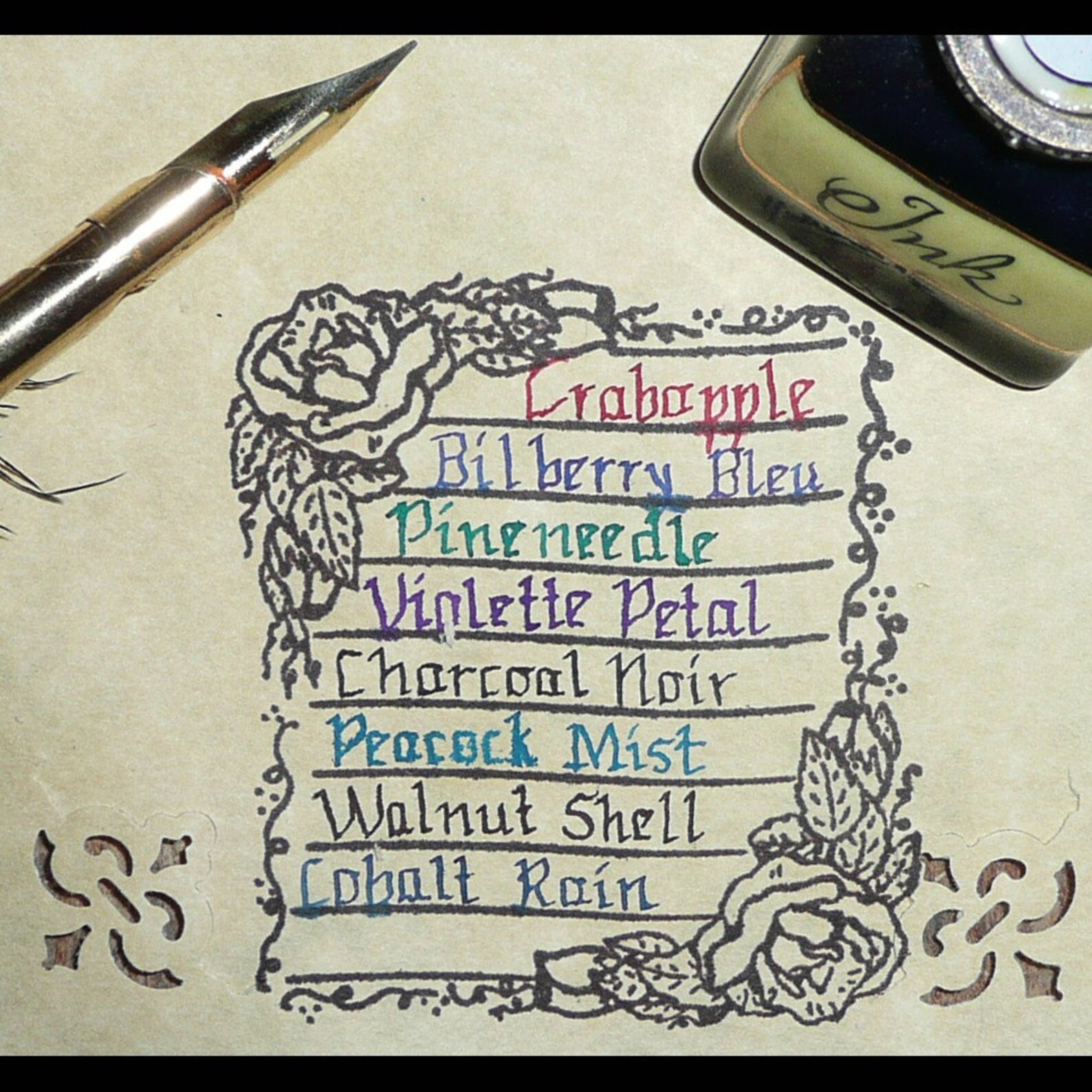 Pink SPELL Ink PLUMERIA Scented for Quill Pen, Magic Writing and ...