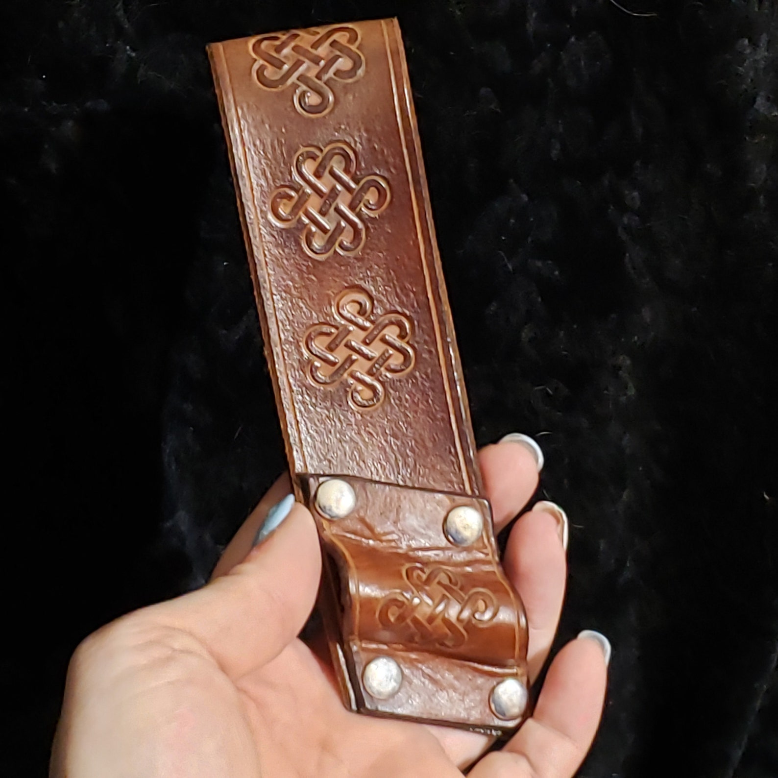 BROWN Belt HOLSTER for Magic Wand Handmade Leather Cosplay - Etsy