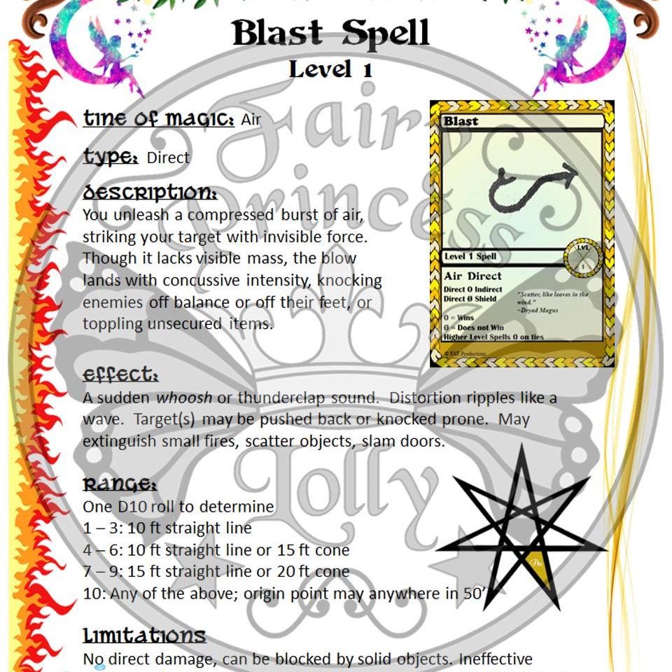 AIR **BUNDLE** - Fairy Star Lesson 2 Air Element + BLAST Spell ...
