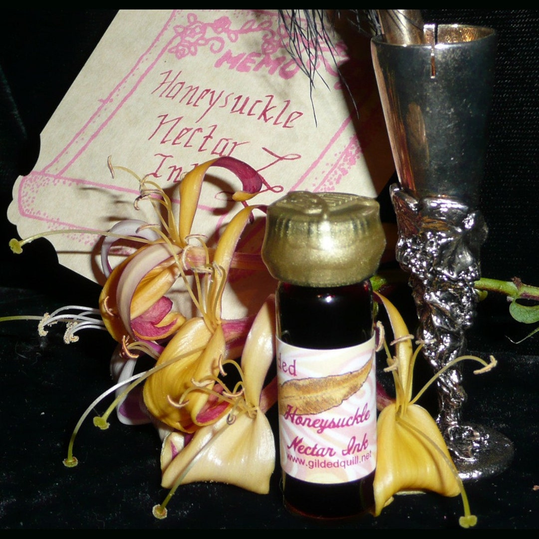 Honeysuckle INK for Spells, QUILL Pen, PINK Scented Magic, Faerie ...