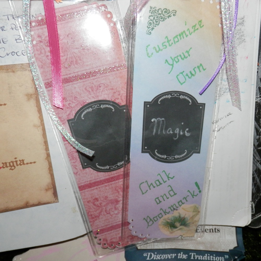 PINK Sigil CHALK Etched and BOOKMARK Handmade Fairy Pagan - Etsy