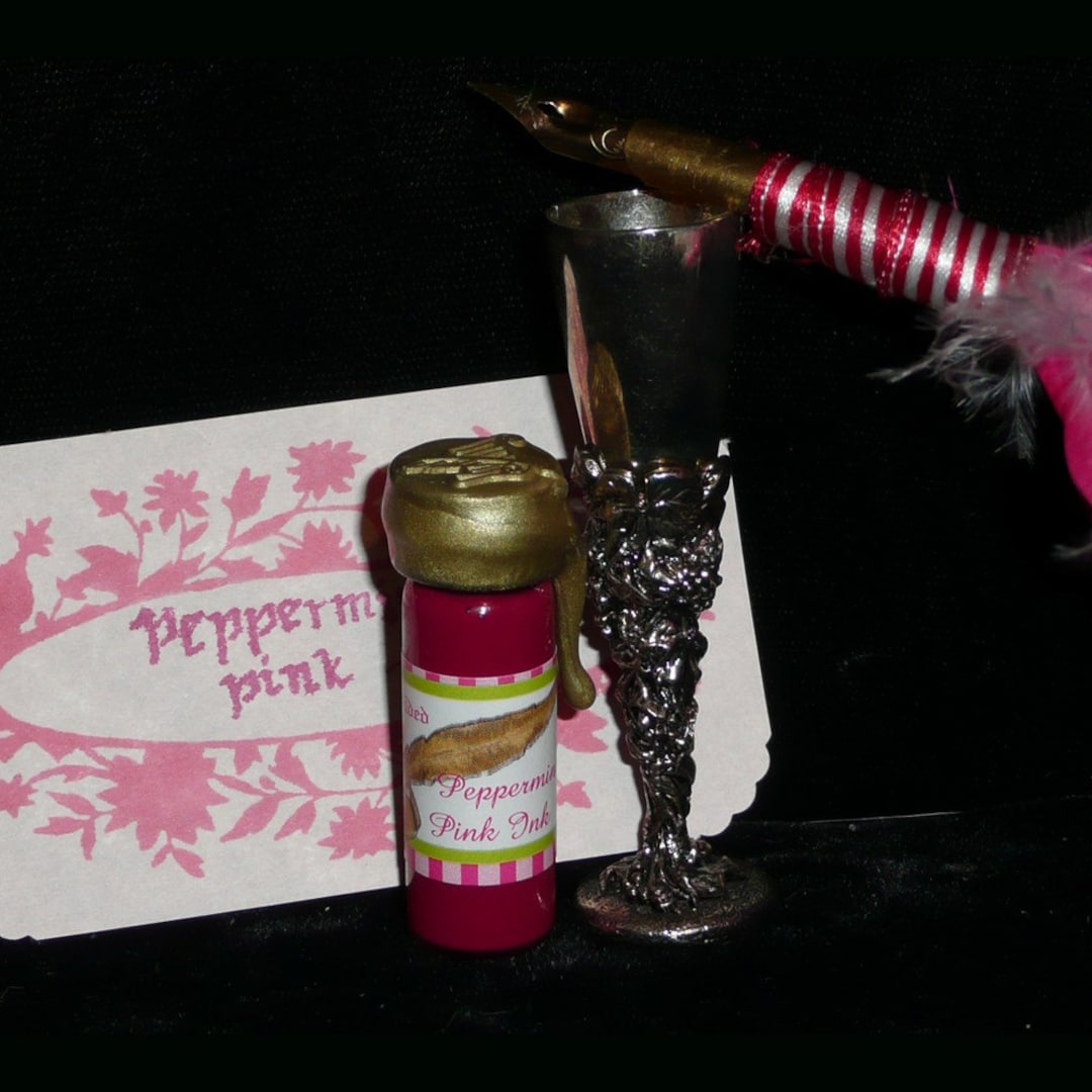 QUILL INK Pink MAGIC Peppermit Scented for Quills, Feather Pens, Dip - Etsy