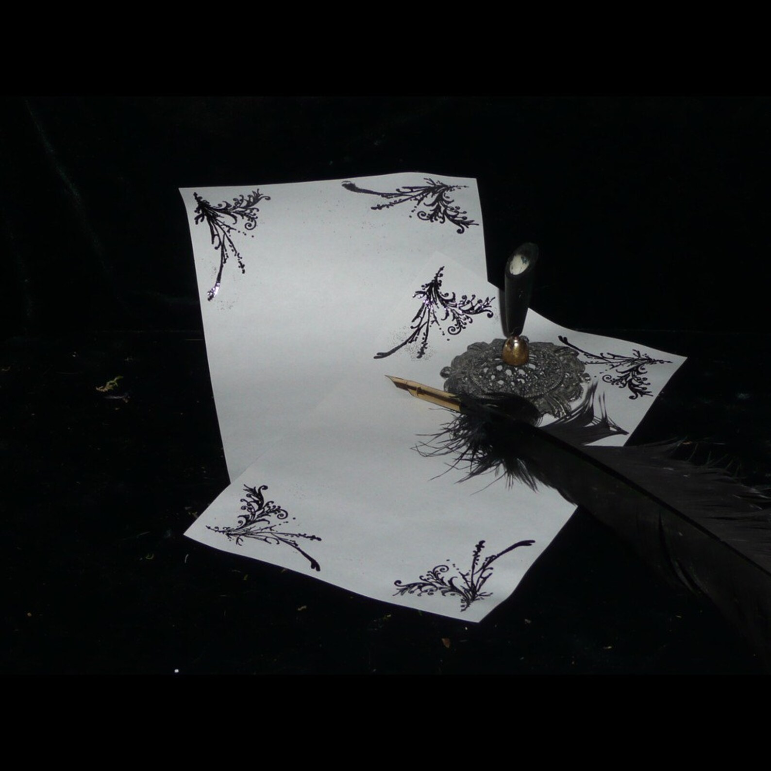 BLACK Void Spell MAGIC Parchment Element Magic Fairy Pagan - Etsy