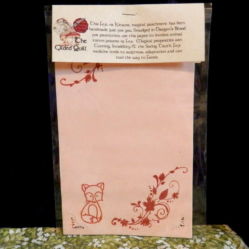 FOX TOTEM Spell Magic Parchment Kitsune SPIRIT Animal Peach - Etsy