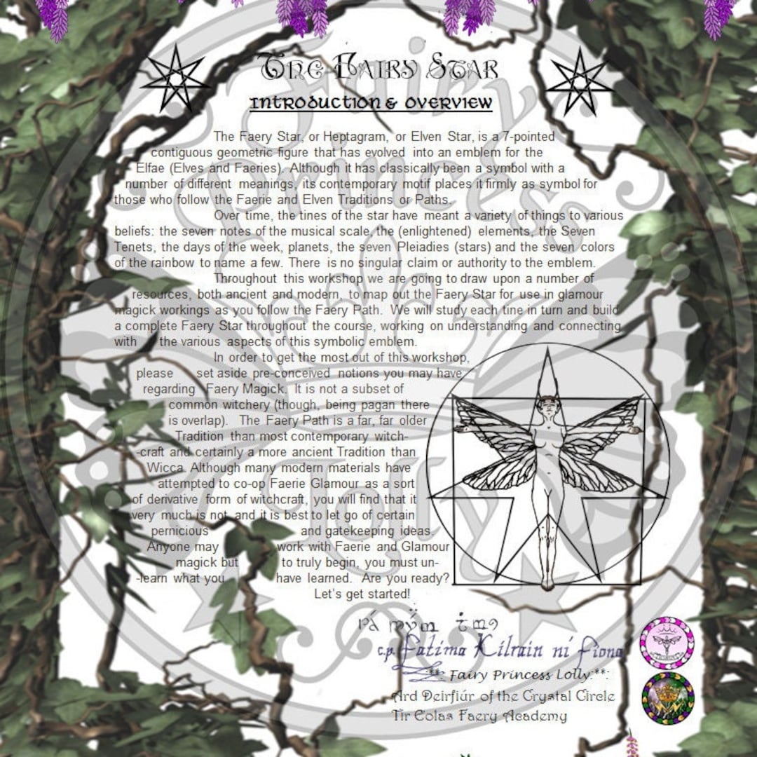 FAIRY STAR History & Overview Lesson 1 - Build Elemental Faerie Star ...