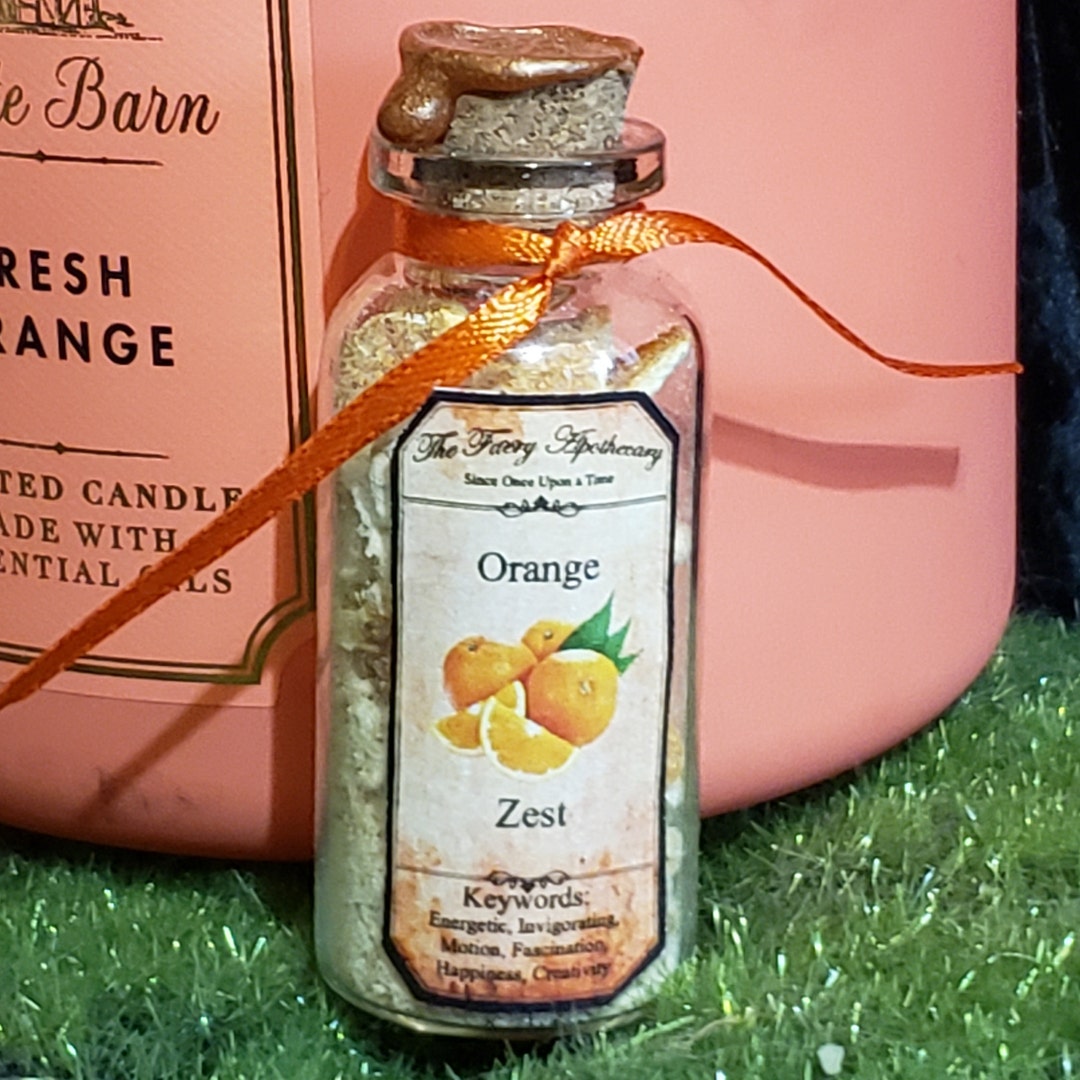 ORANGE ZEST Dried Rind FAERIE Magic - Energy - Happy - Creativity ...