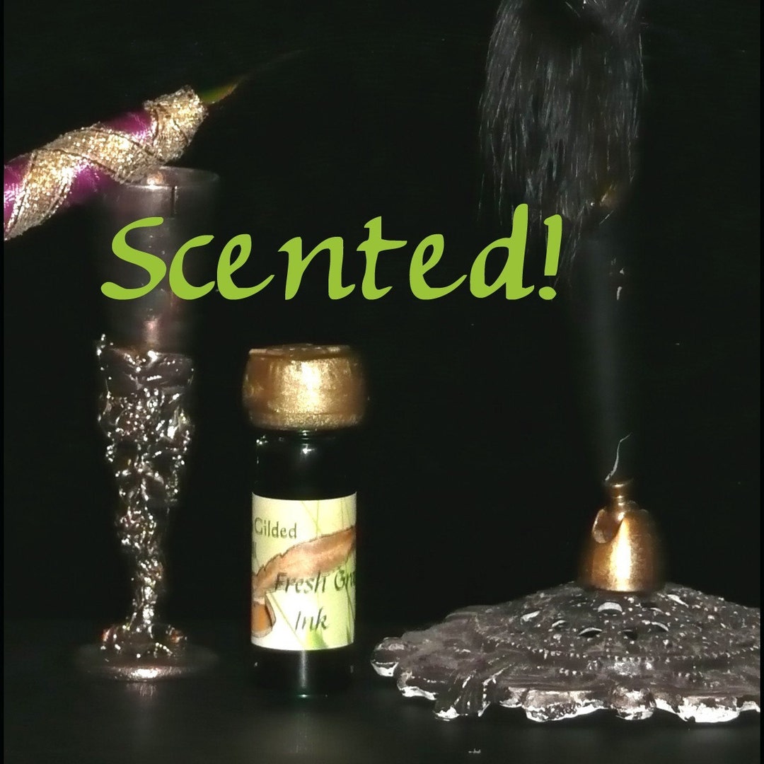 MAGIC INK Fresh Grass SCENTED for Writing Quill Pen, Feather Pen, Dip ...