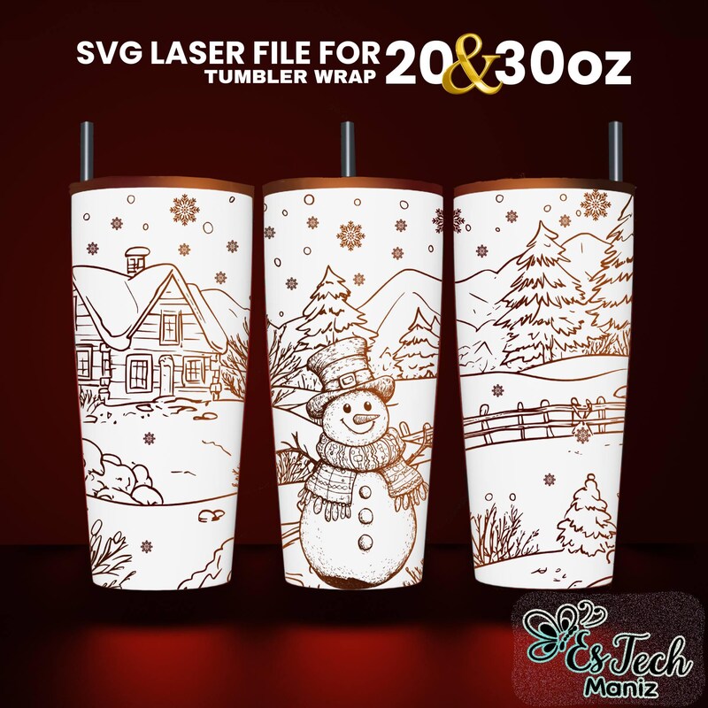 Laser Tumbler Svg Winter - Etsy