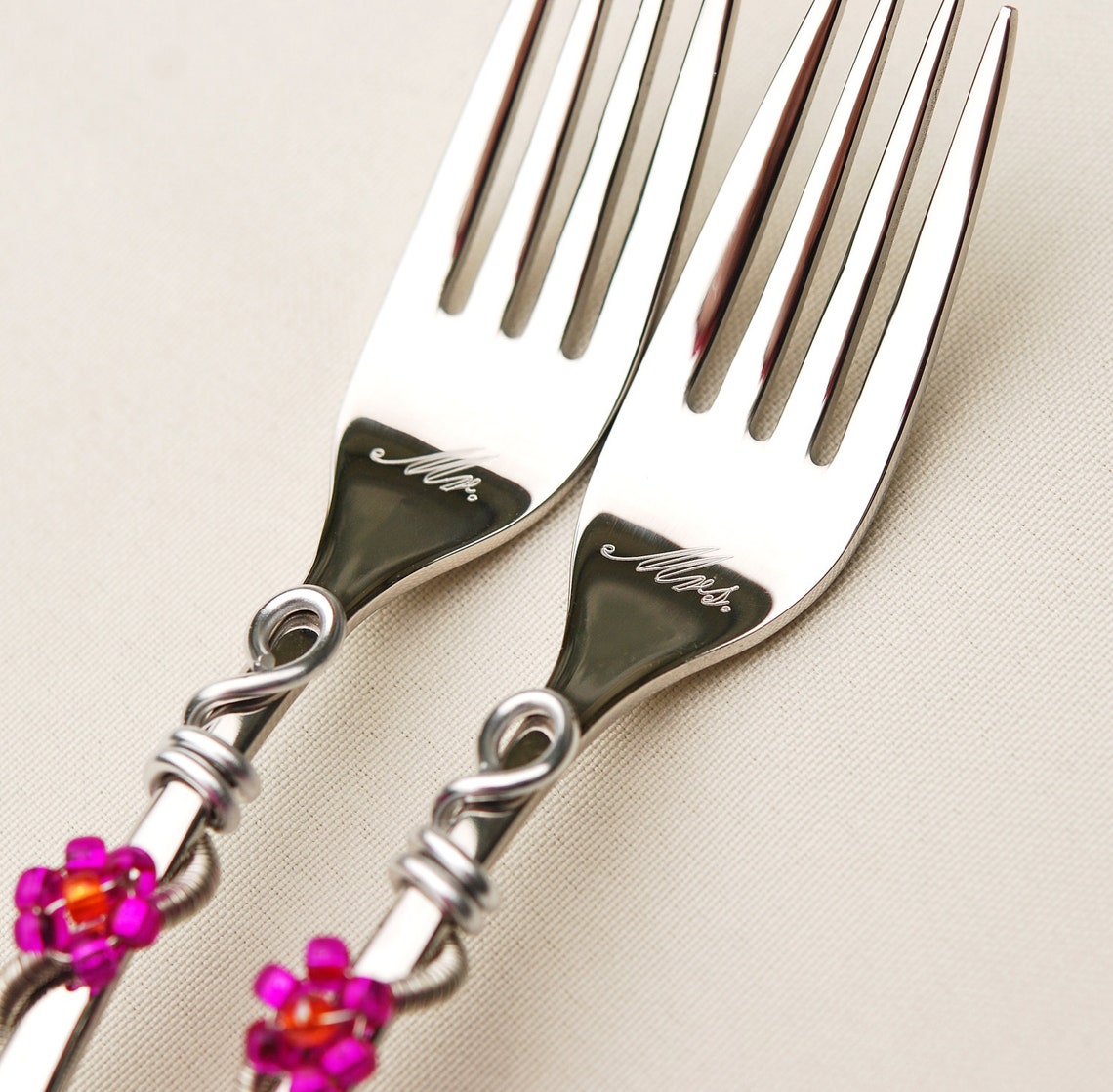ENGRAVING for Hand Beaded or Decorated Cake Forks ONLY | Etsy