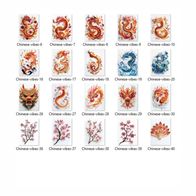 Chinese Paper Quilling Art: Portrait Clipart, 45 Images (digital ...