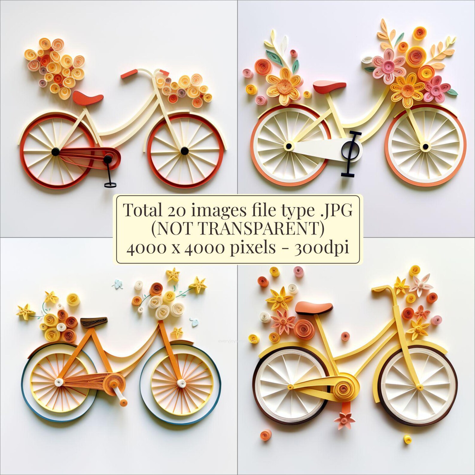 Paper Quilling Art Style Bicycle Clipart Images Quilling Style Consist ...