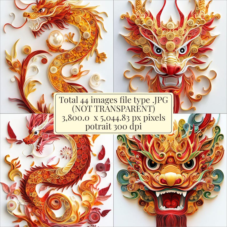 Chinese Paper Quilling Art: Portrait Clipart, 45 Images (digital ...