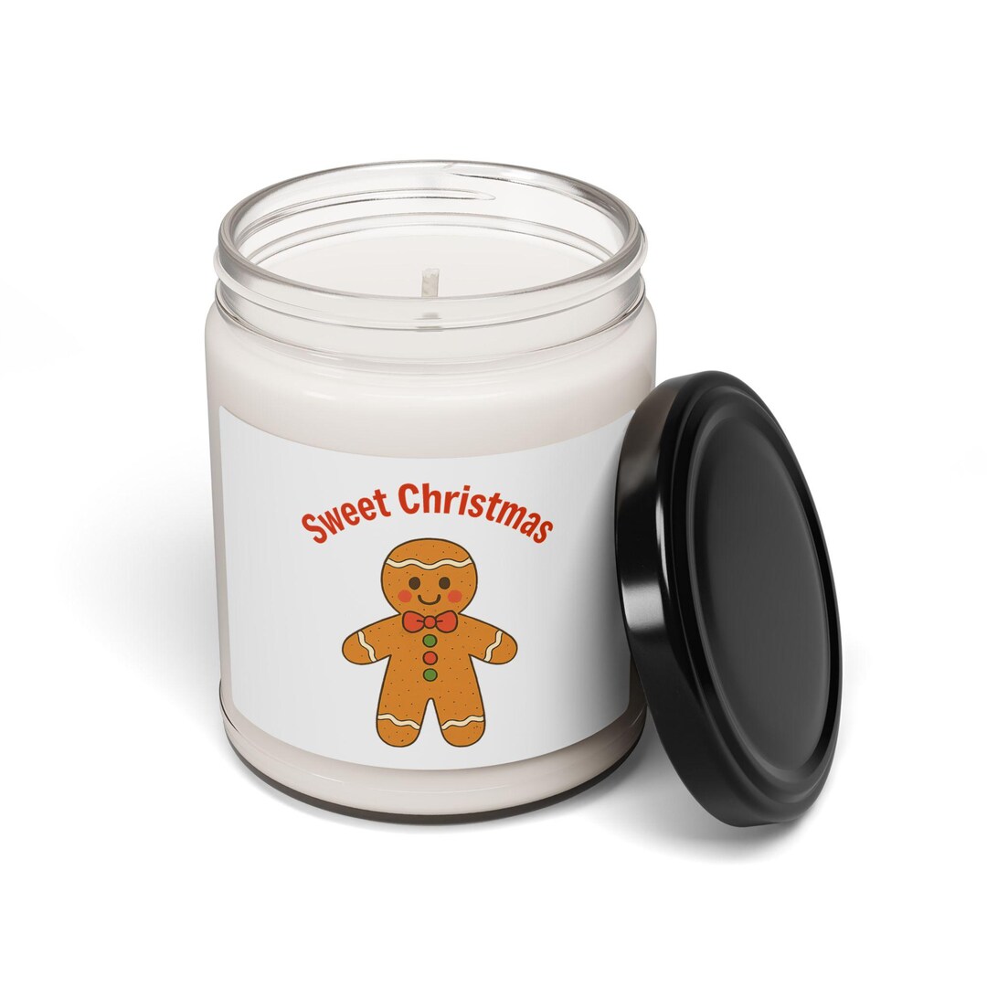 Gingerbread Man Sweet Christmas Candle | 9oz Soy Candle - Etsy
