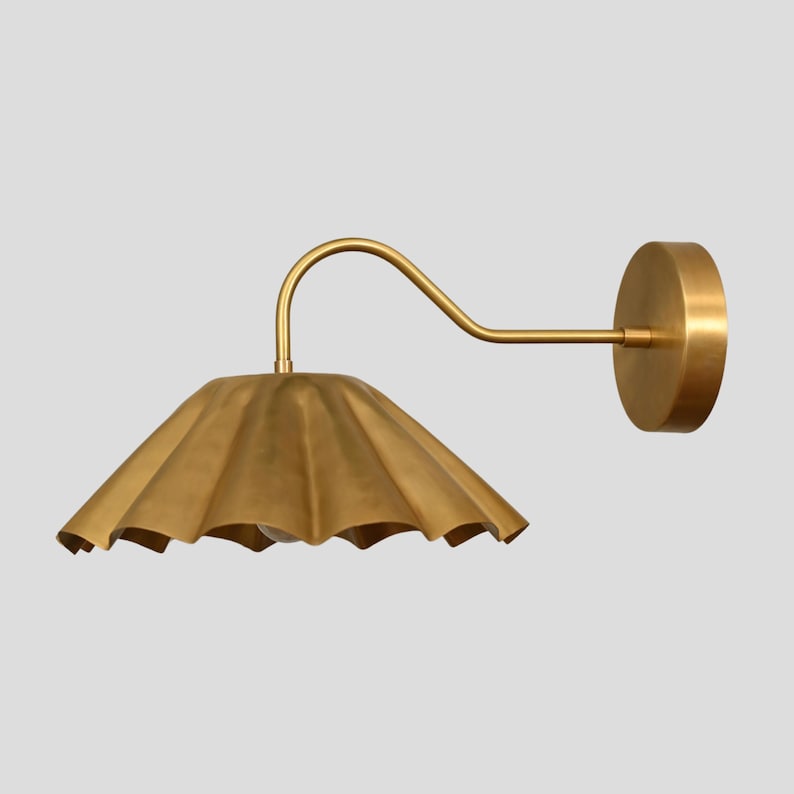 Wall Light Curved Spike Ceiling Light Italian Brass Pendant Handmade ...