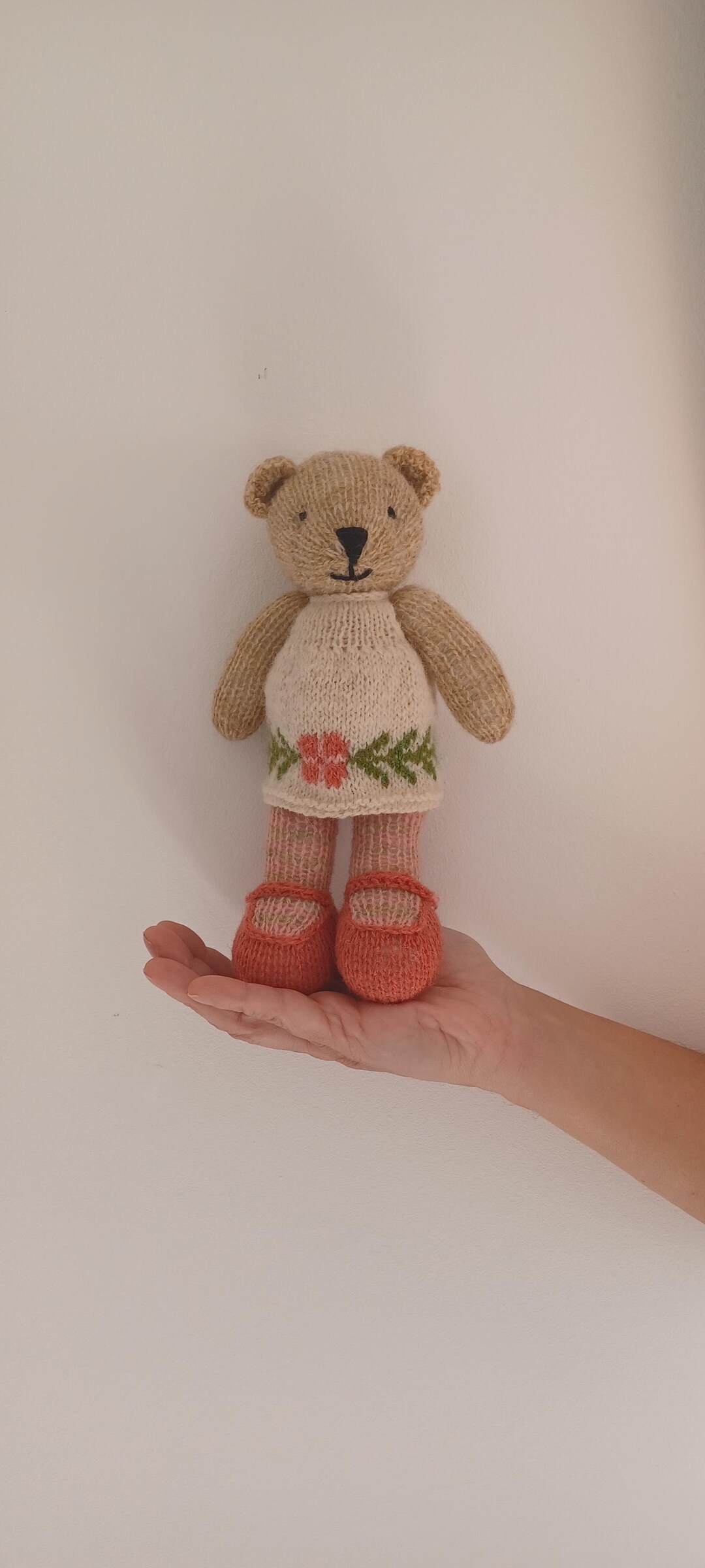 Knitted Woolen Bear Girl With Removable Dress - Etsy