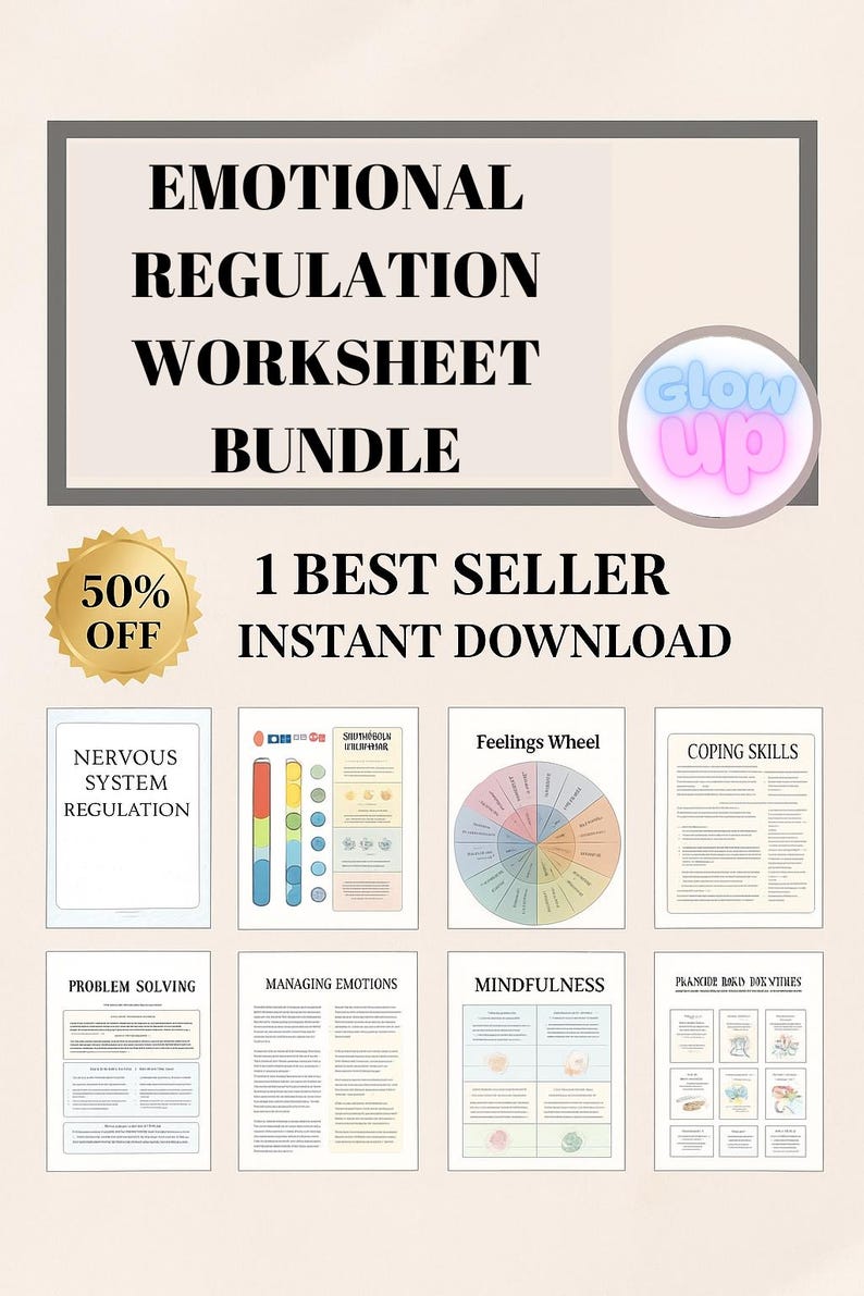 Emotional Regulation Worksheet | Anxiety Relief Printable ...