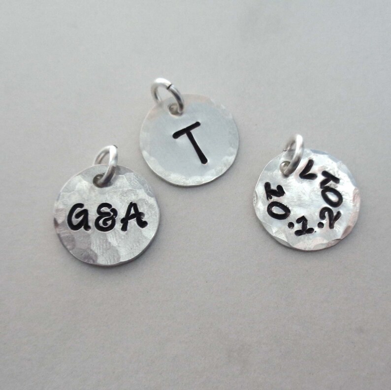 Initial Charm Sterling Silver Initial Charm Personalized - Etsy