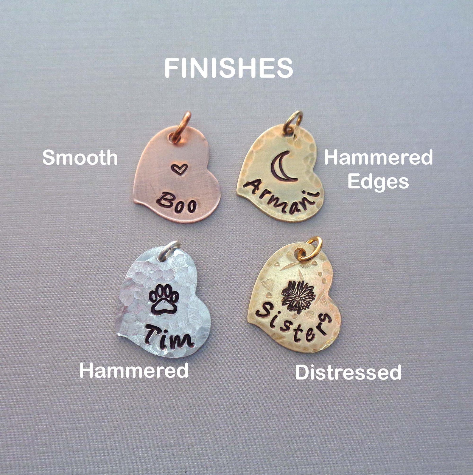 Add-on Personalized Heart / Personalized Heart Charm / Custom | Etsy