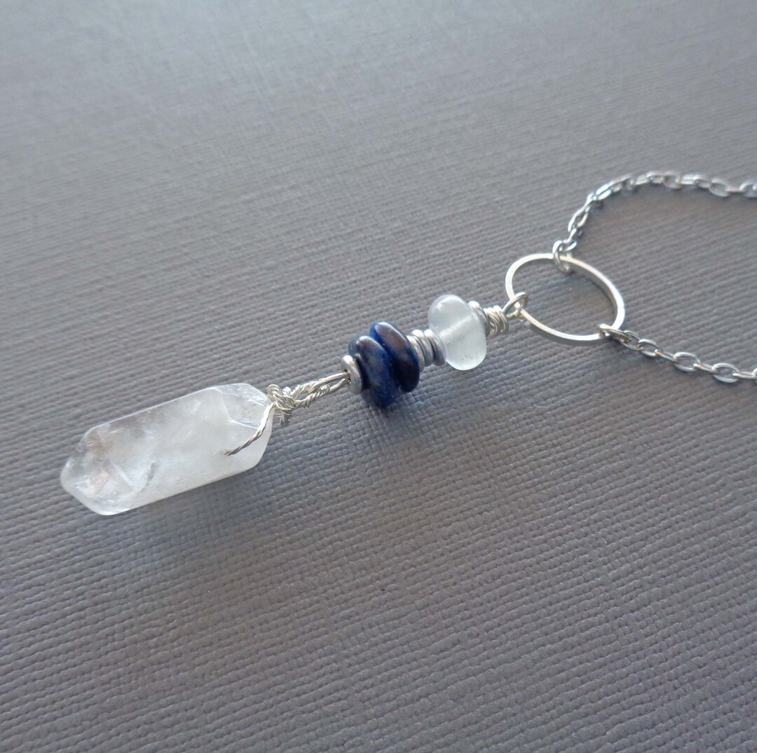 Purify Energy Crystals / Quartz Selenite Kyanite Necklace / Clear Your ...