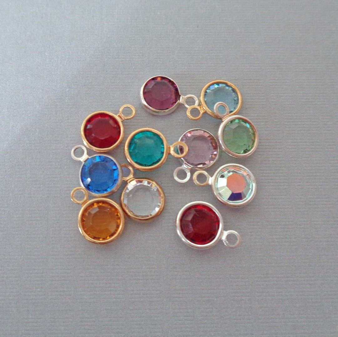 Add-on Crystal Channel Charm - Swarovski Crystal Charm - Birthstone ...