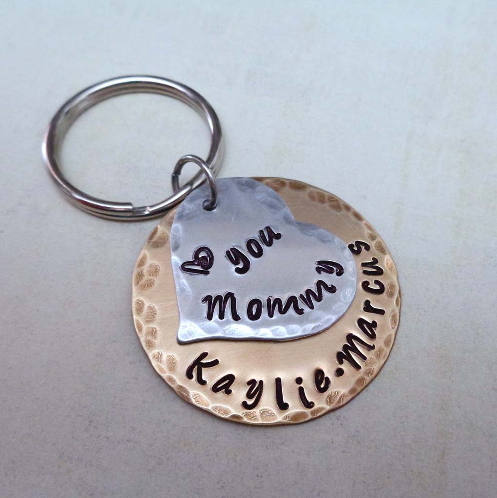 Love You Mommy Keychain Personalized Kids Names Mothers - Etsy