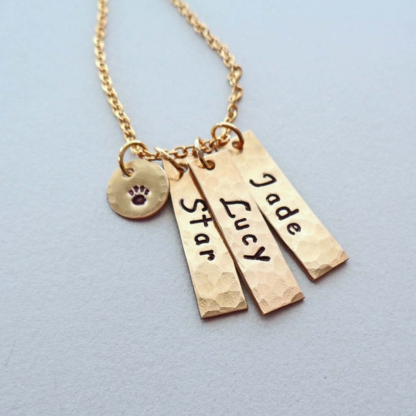 Dog Name Necklace - Etsy