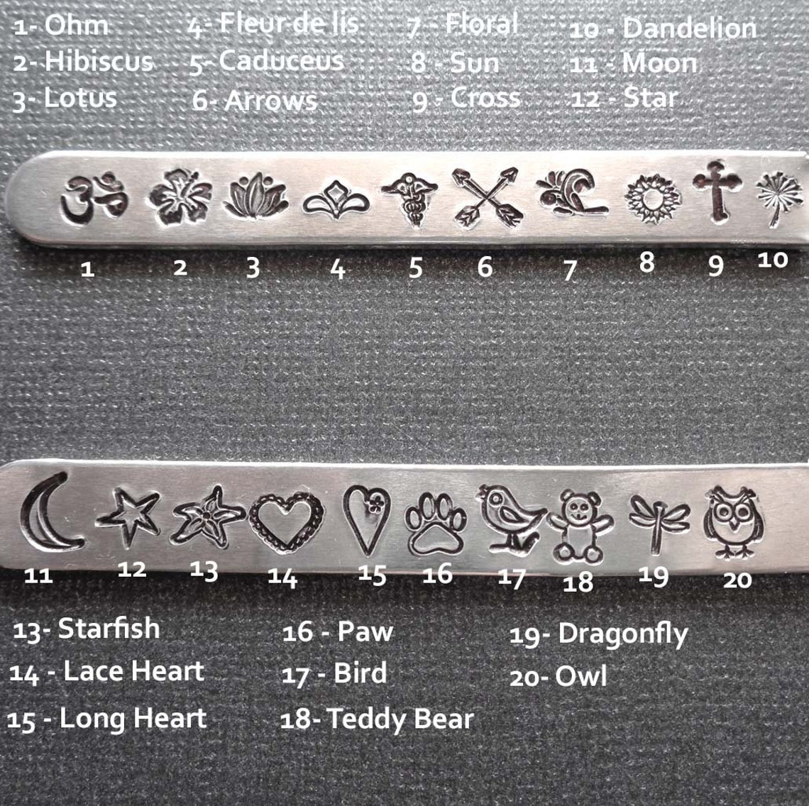 Add-on Design Stamp Charm Copper Sterling Silver Gold Fill - Etsy