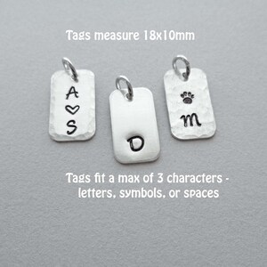 Personalized Tiny Sterling Silver Tag / Add on Small Sterling Silver ...