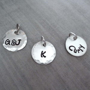 Initial Charm Sterling Silver Initial Charm Personalized - Etsy