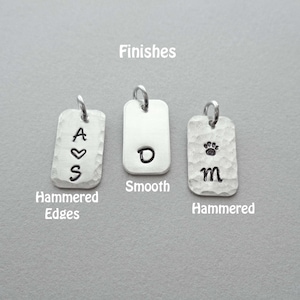 Personalized Tiny Sterling Silver Tag / Add on Small Sterling Silver ...