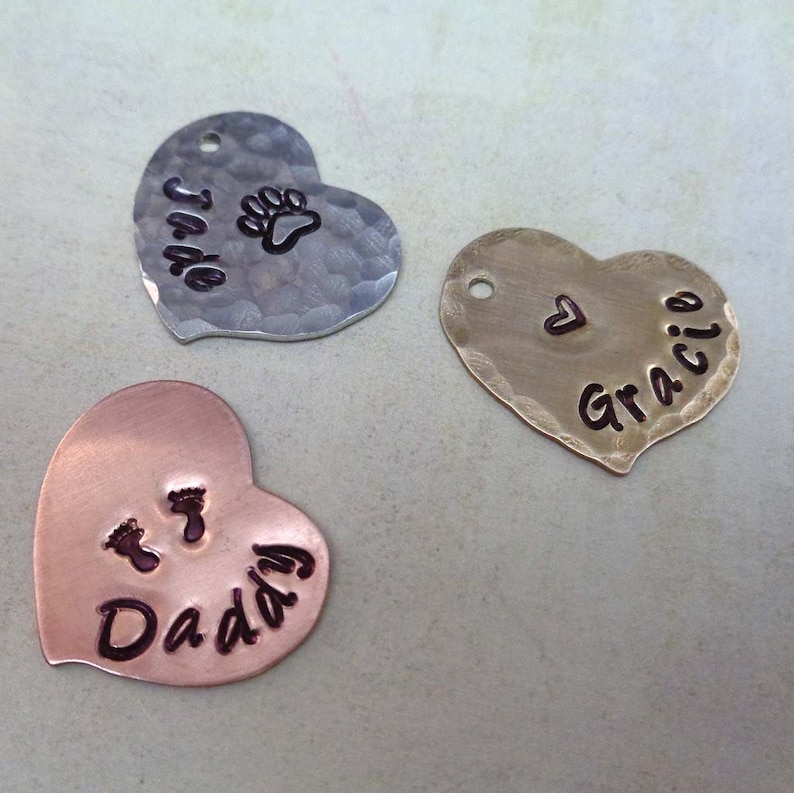 Add-on Personalized Heart Personalized Heart Charm Custom | Etsy