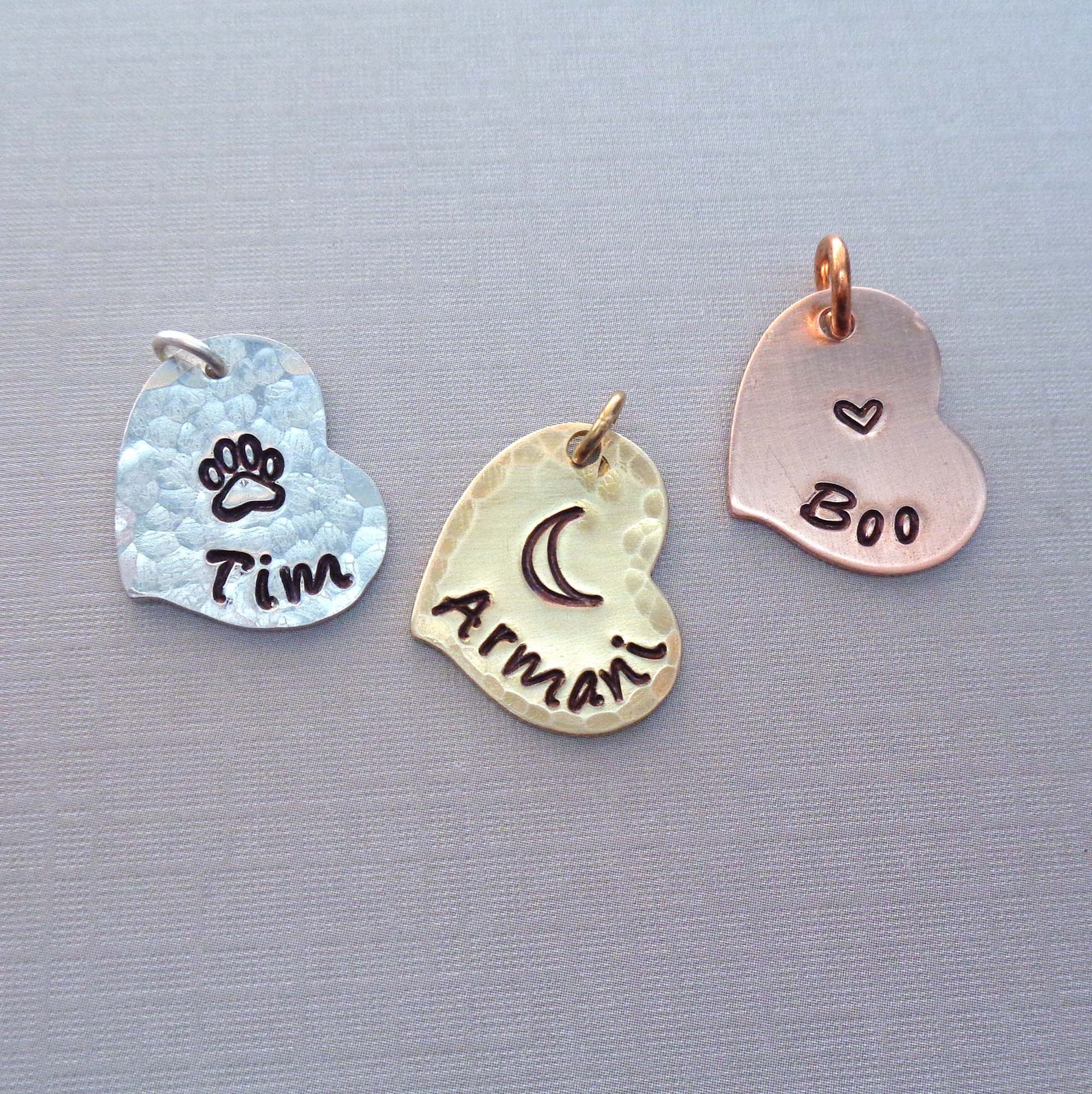 Add-on Personalized Heart / Personalized Heart Charm / Custom - Etsy