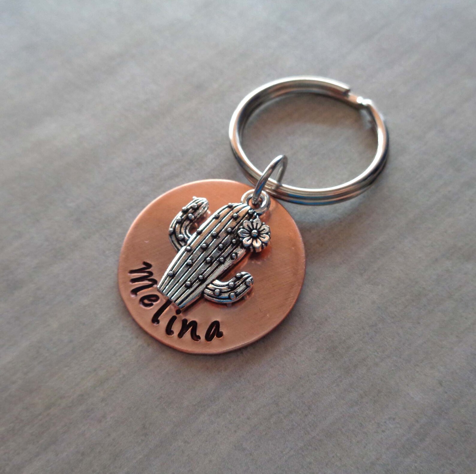 Personalized Cactus Keychain / Custom Name / Cactus Lover Gift ...