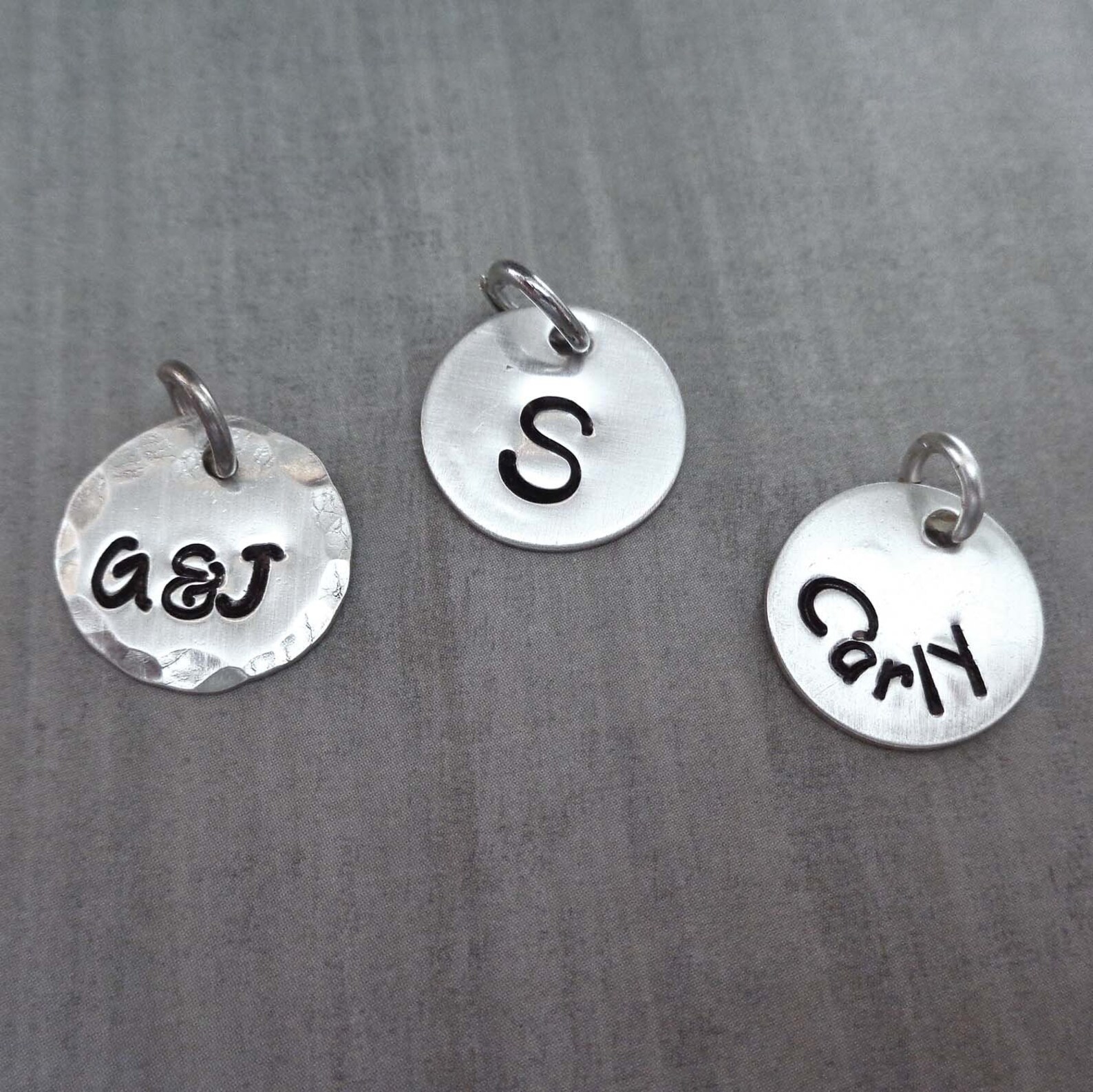 Initial Charm Sterling Silver Initial Charm Personalized - Etsy