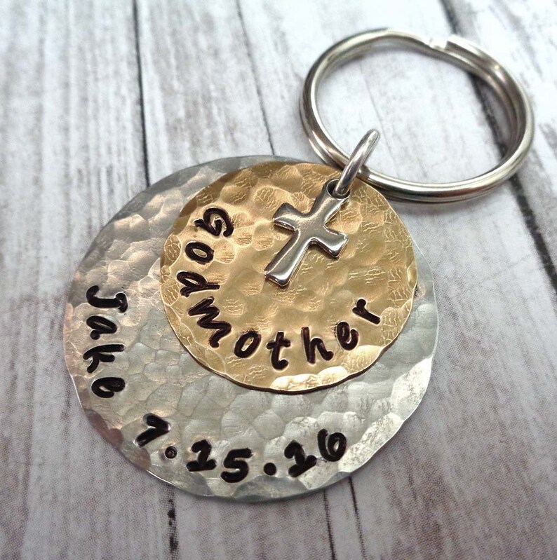 Godmother Gift Baptism Keychain Personalized Confirmation | Etsy