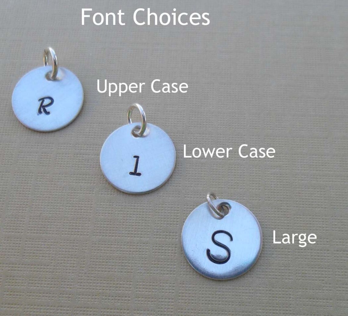Add on Brass Charm Custom Initial Charm Small Name Charm - Etsy