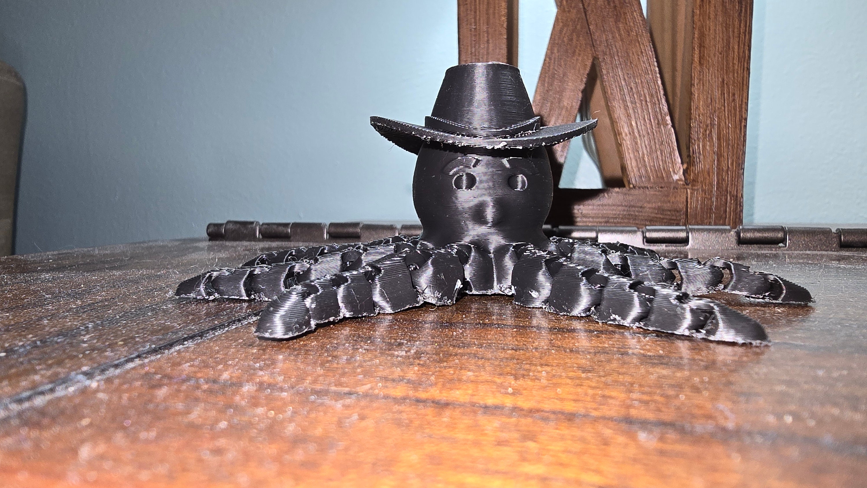 3D Printed Articulated Octopus With Cowboy Hat - Etsy