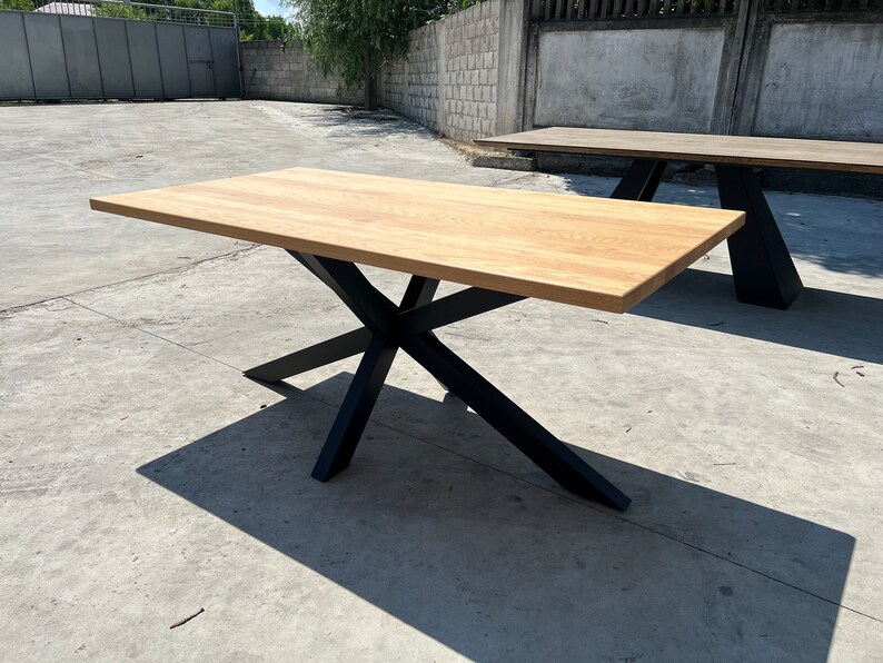 Dining Table, Oak Table, Conference Table, Wooden Table, Spider Legs ...