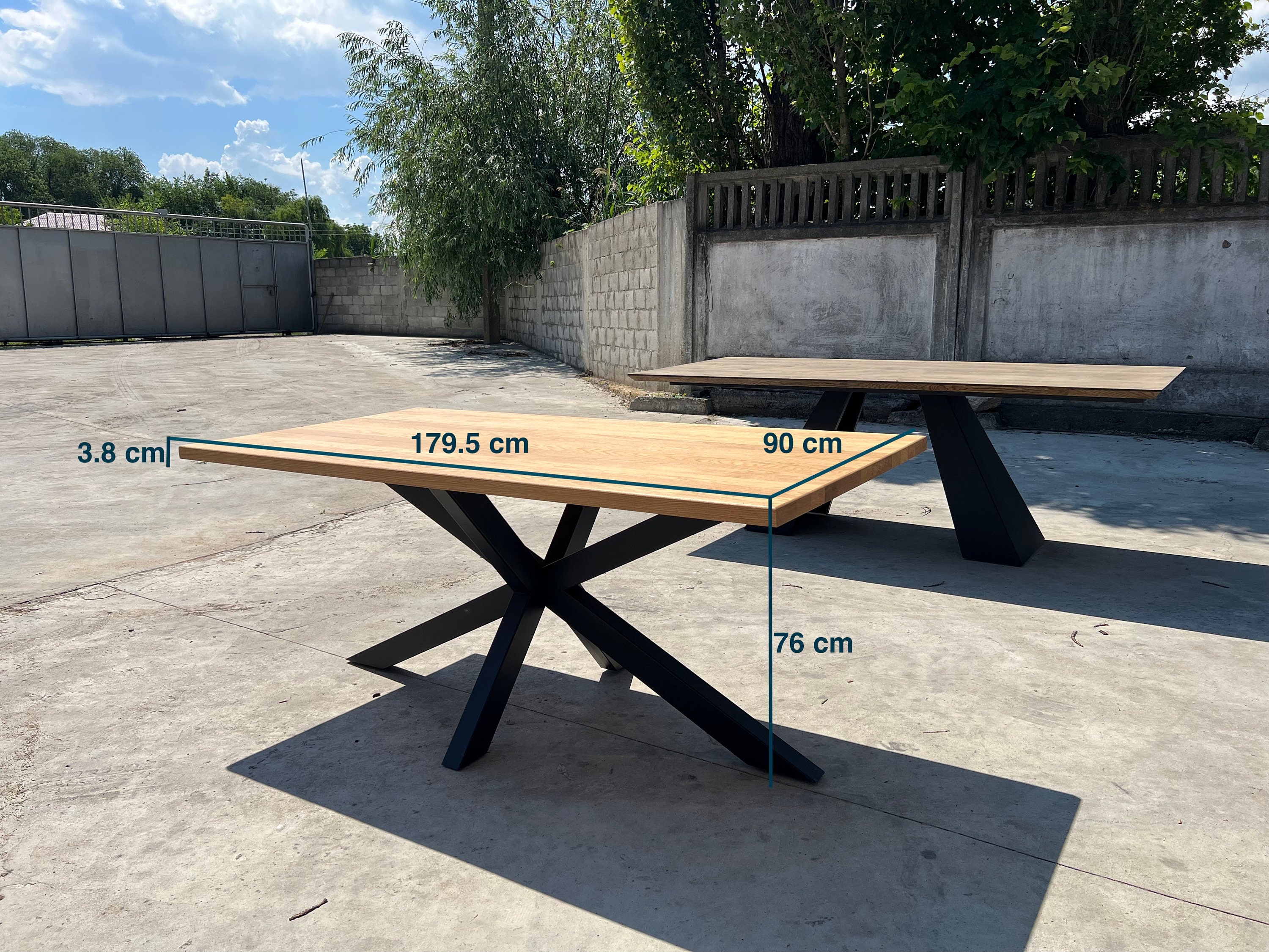 Dining Table, Oak Table, Conference Table, Wooden Table, Spider Legs ...