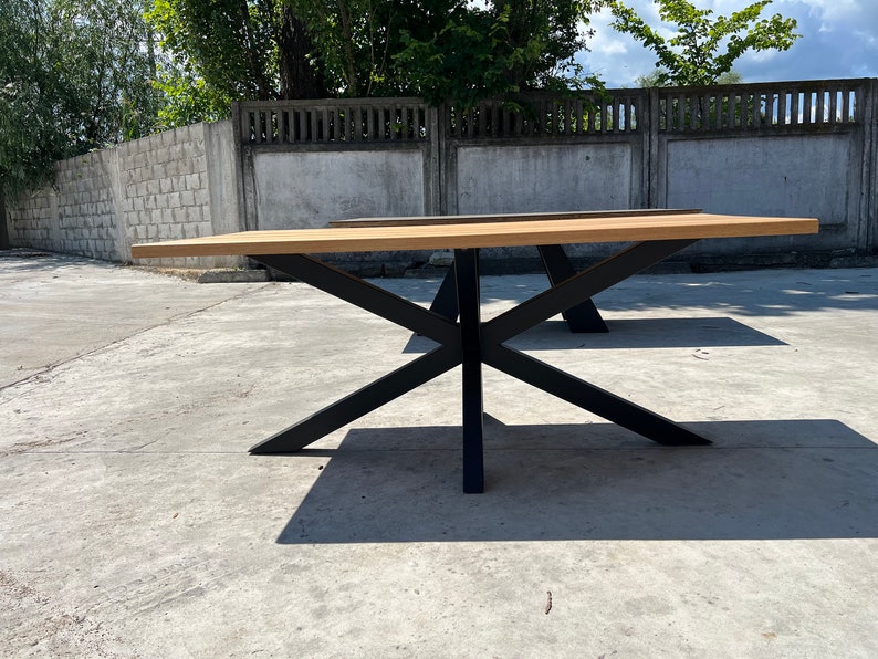 Dining Table, Oak Table, Conference Table, Wooden Table, Spider Legs ...