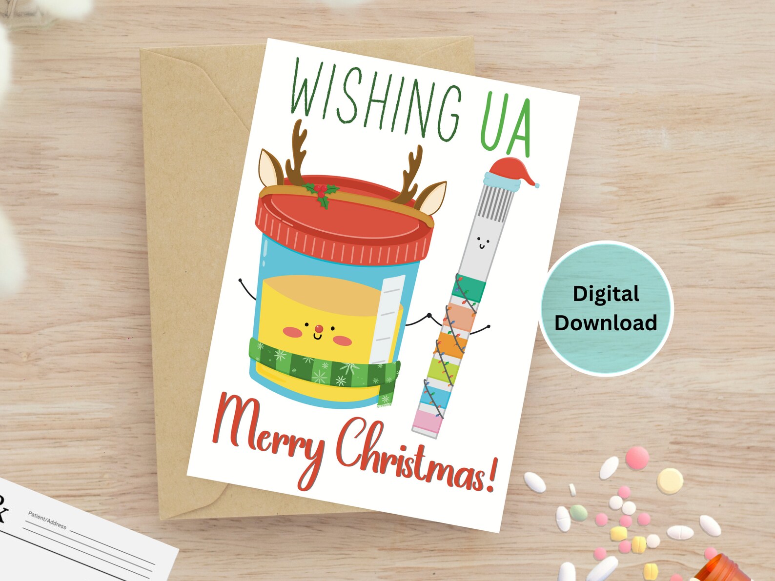 Funny Healthcare Christmas Card: Pun Holiday Card for Medical Staff ...