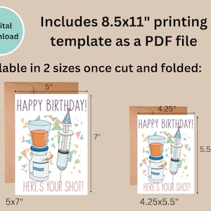 Funny Printable Medical Birthday Card for Doctors, Nurses, Hospital ...